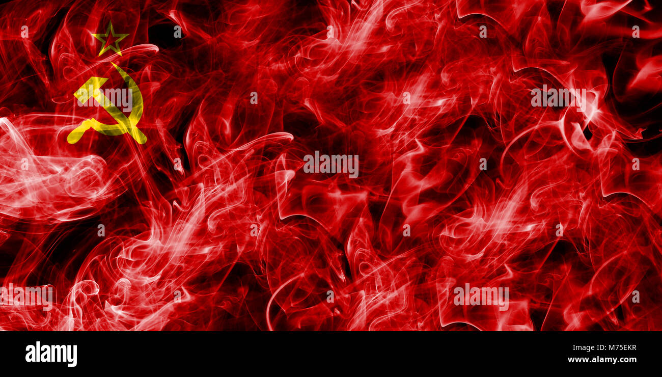 SSSR smoke flag, Soviet Union flag Stock Photo - Alamy