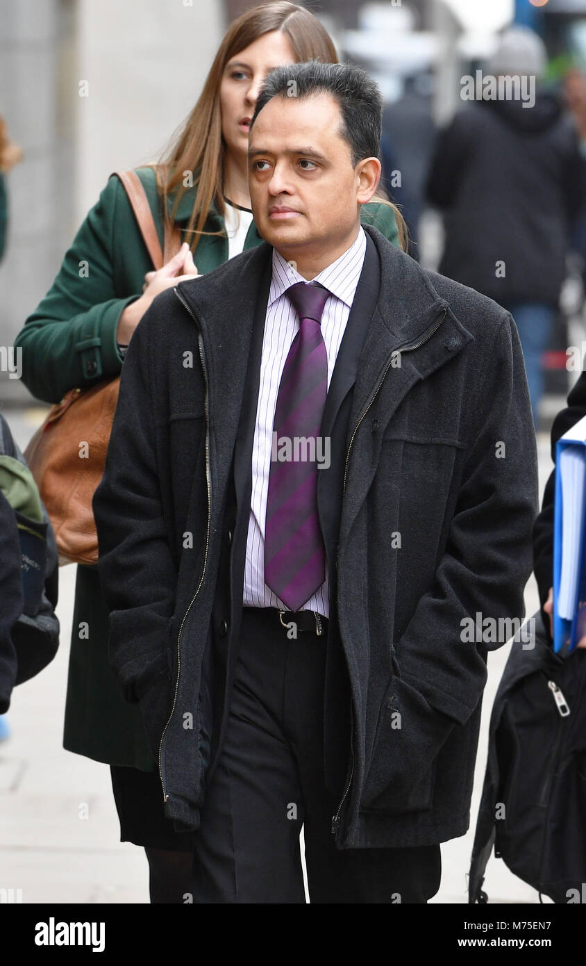 Manish Shah arriving at The Old Bailey in London where the doctor is ...