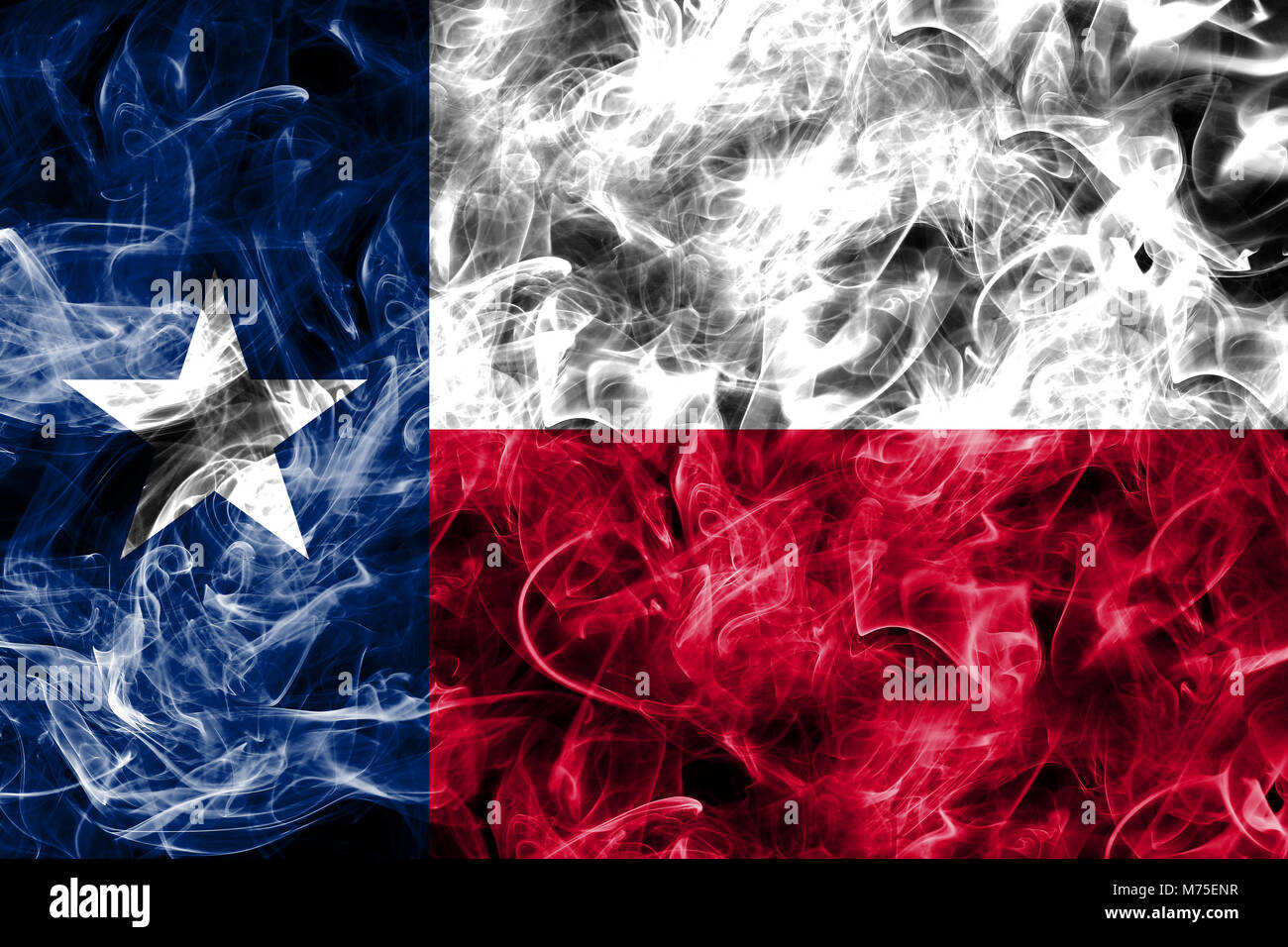 Texas state smoke flag, United States Of America Stock Photo - Alamy