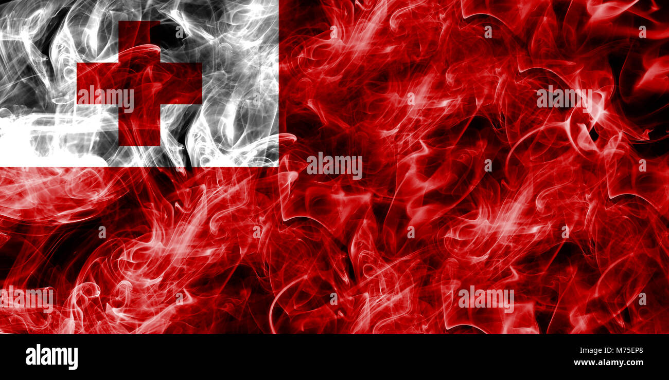 Tonga smoke flag Stock Photo - Alamy