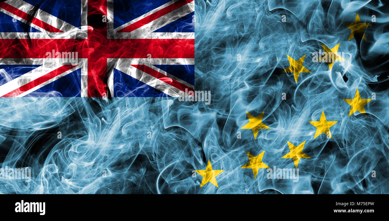 Tuvalu smoke flag Stock Photo - Alamy