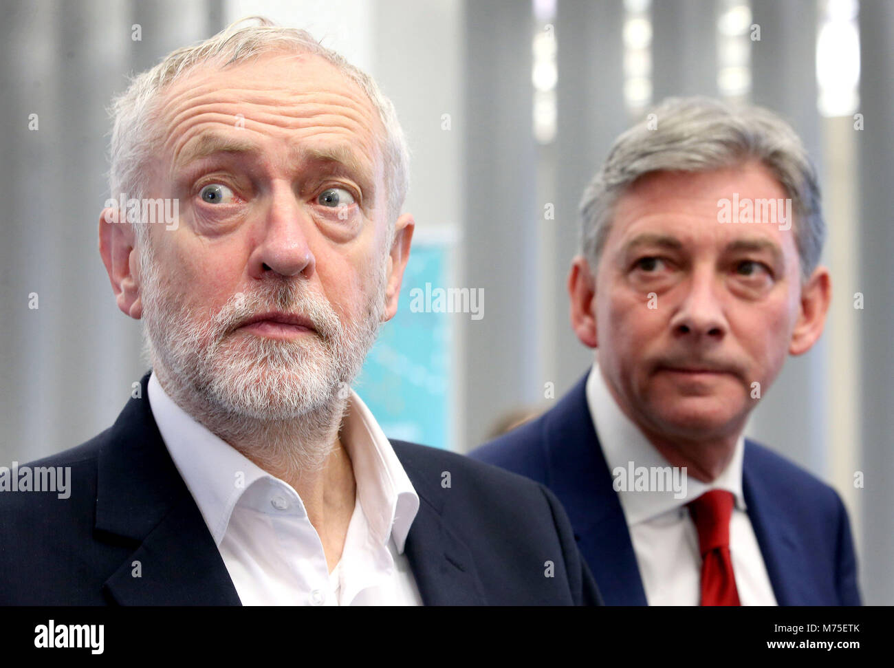 Labour leader Jeremy Corbyn (left), with Scottish Labour leader Richard ...