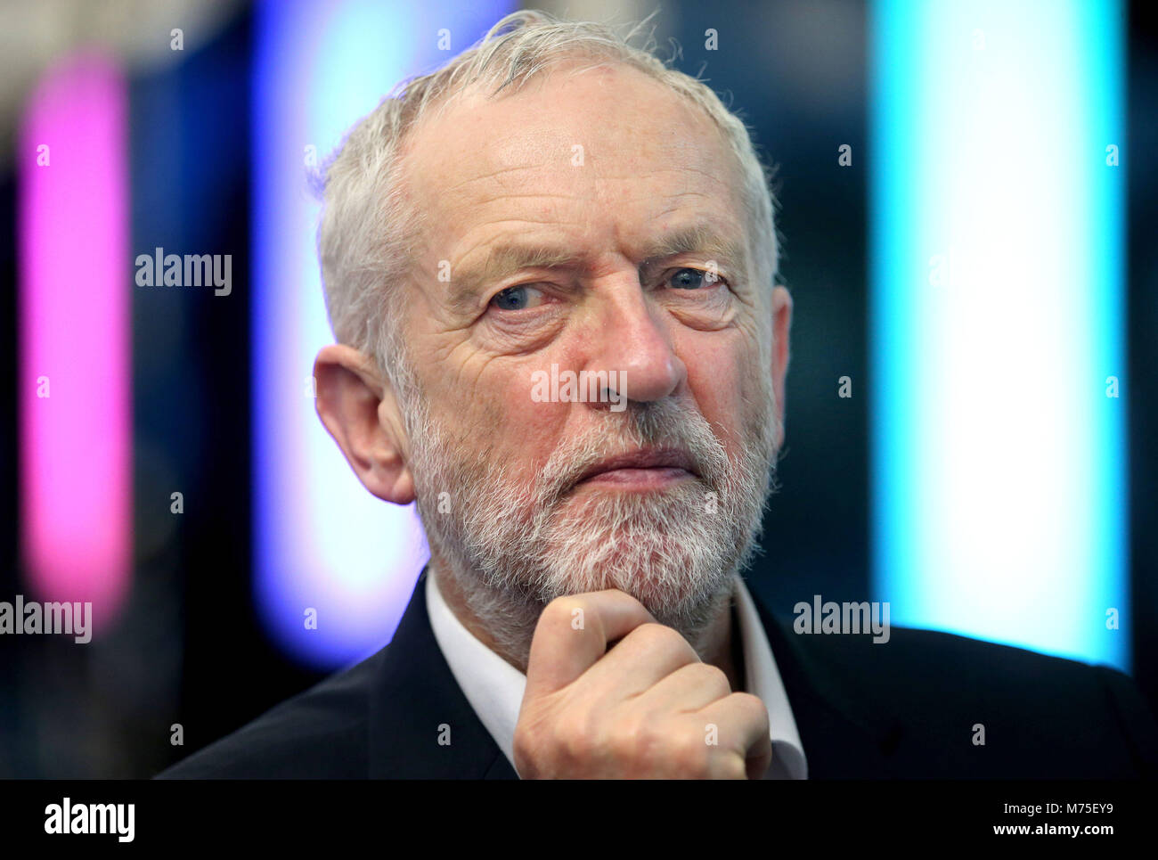 Labour leader Jeremy Corbyn during the Scottish Labour conference in ...