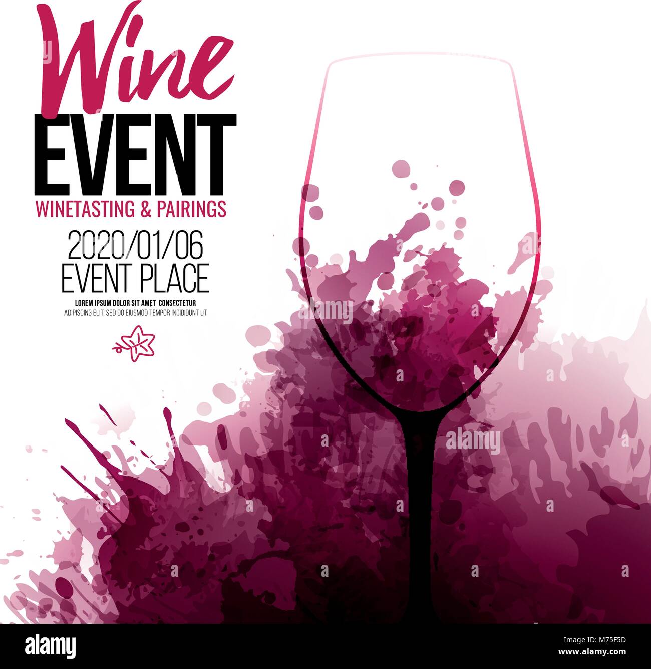 Template for promotions or presentations of wine events. Background ...