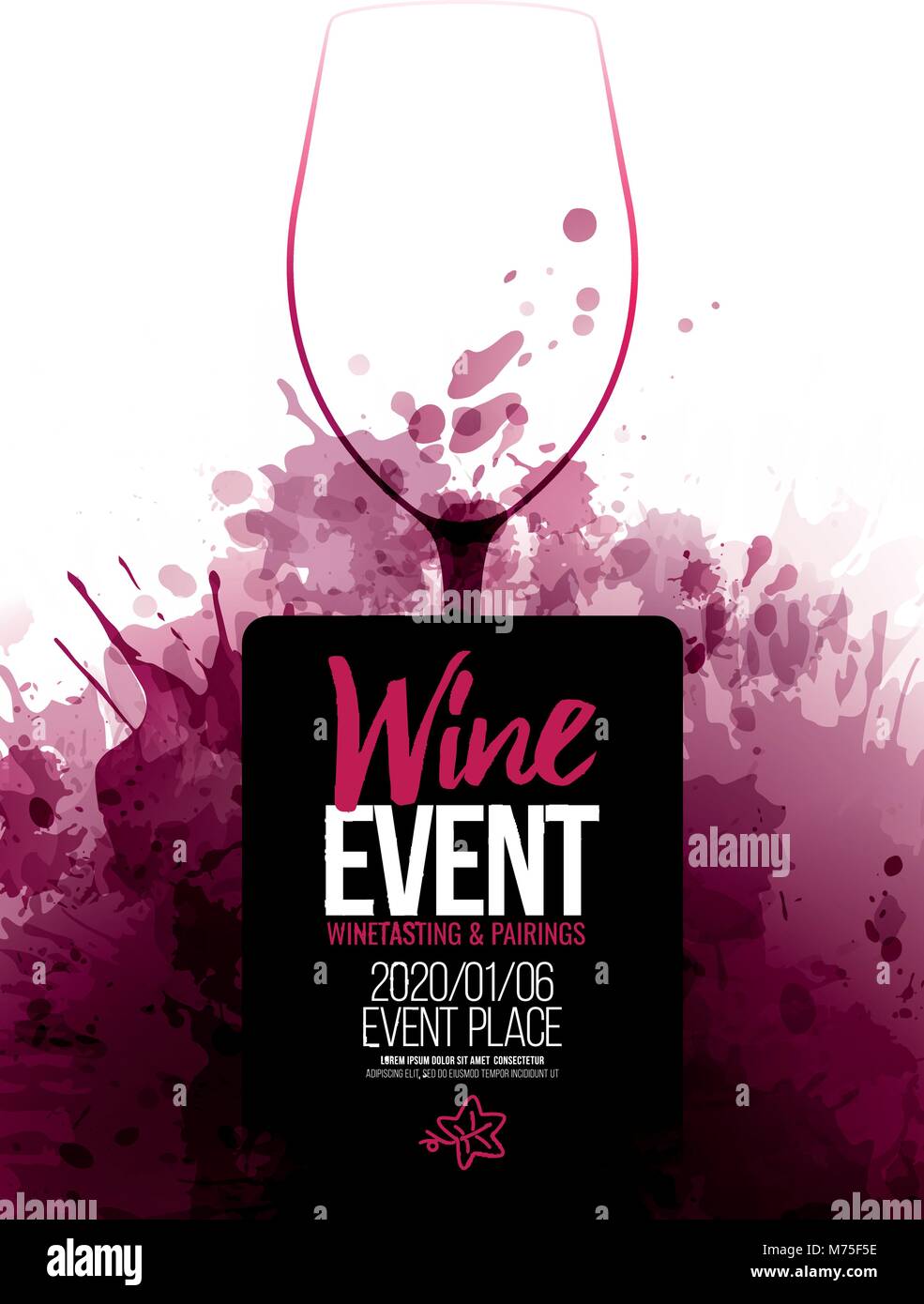 Template for promotions or presentations of wine events. Background ...