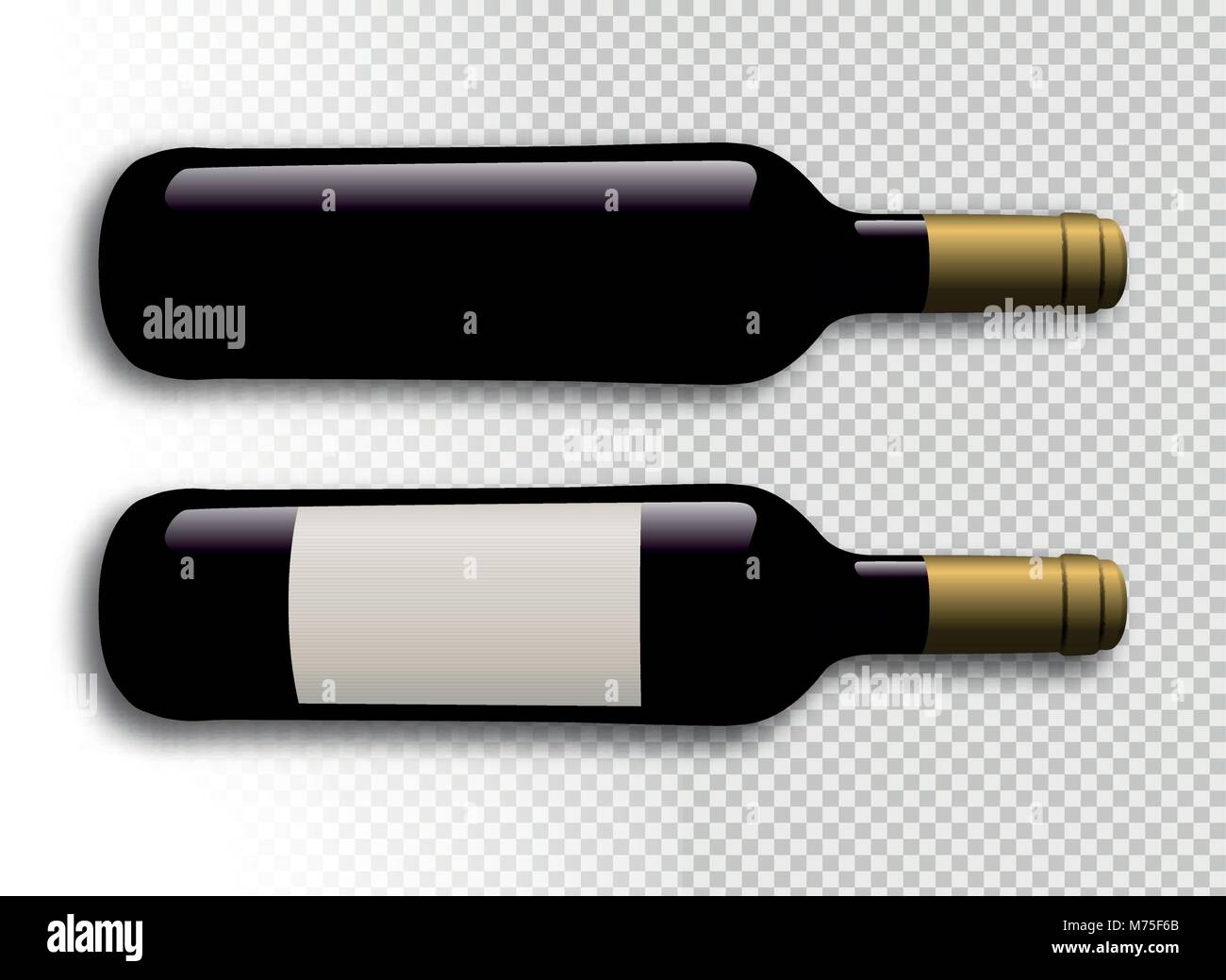 Illustration of red wine bottles with transparent background. Wine ...