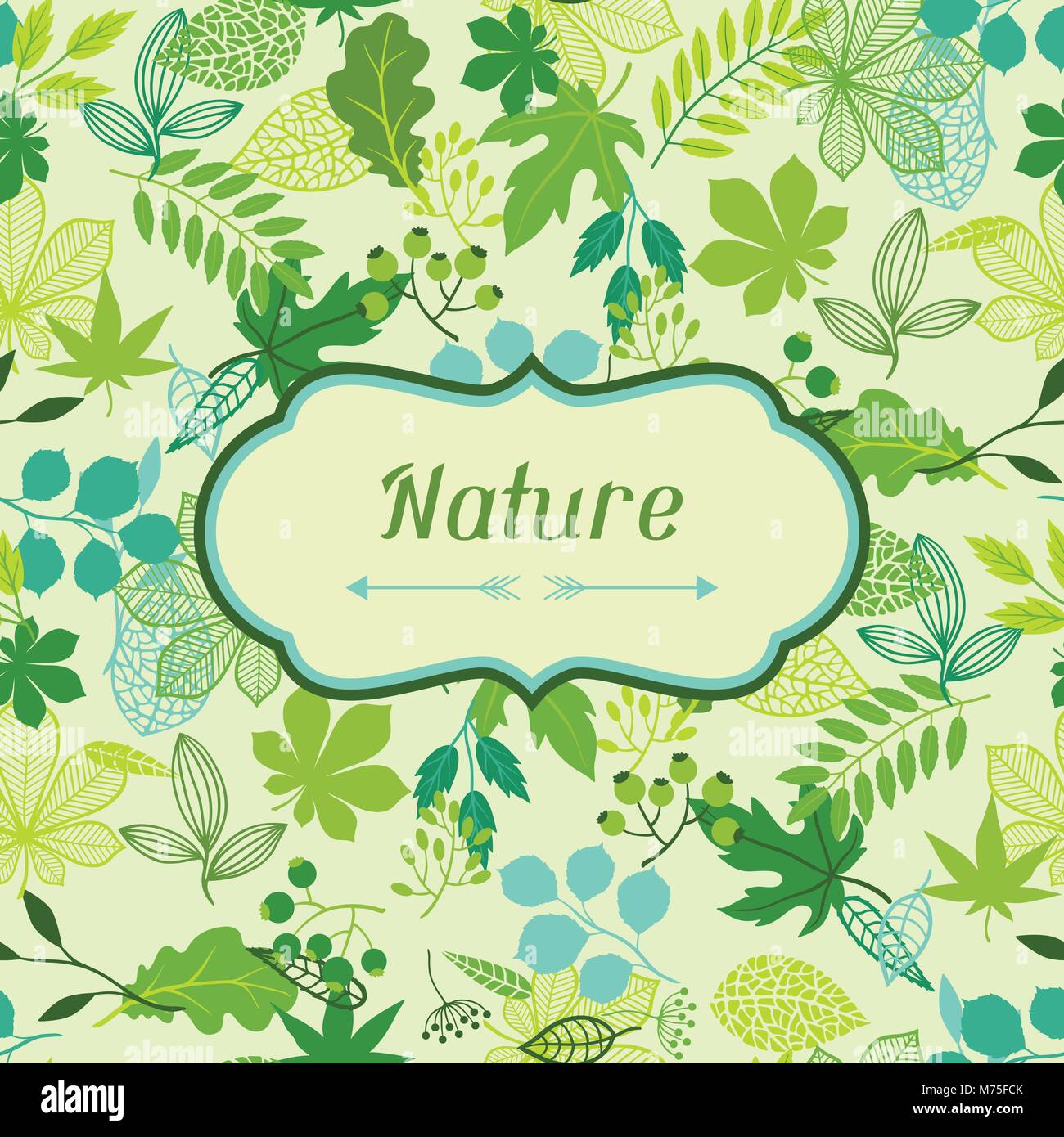 Background of stylized green leaves Stock Vector Image & Art - Alamy