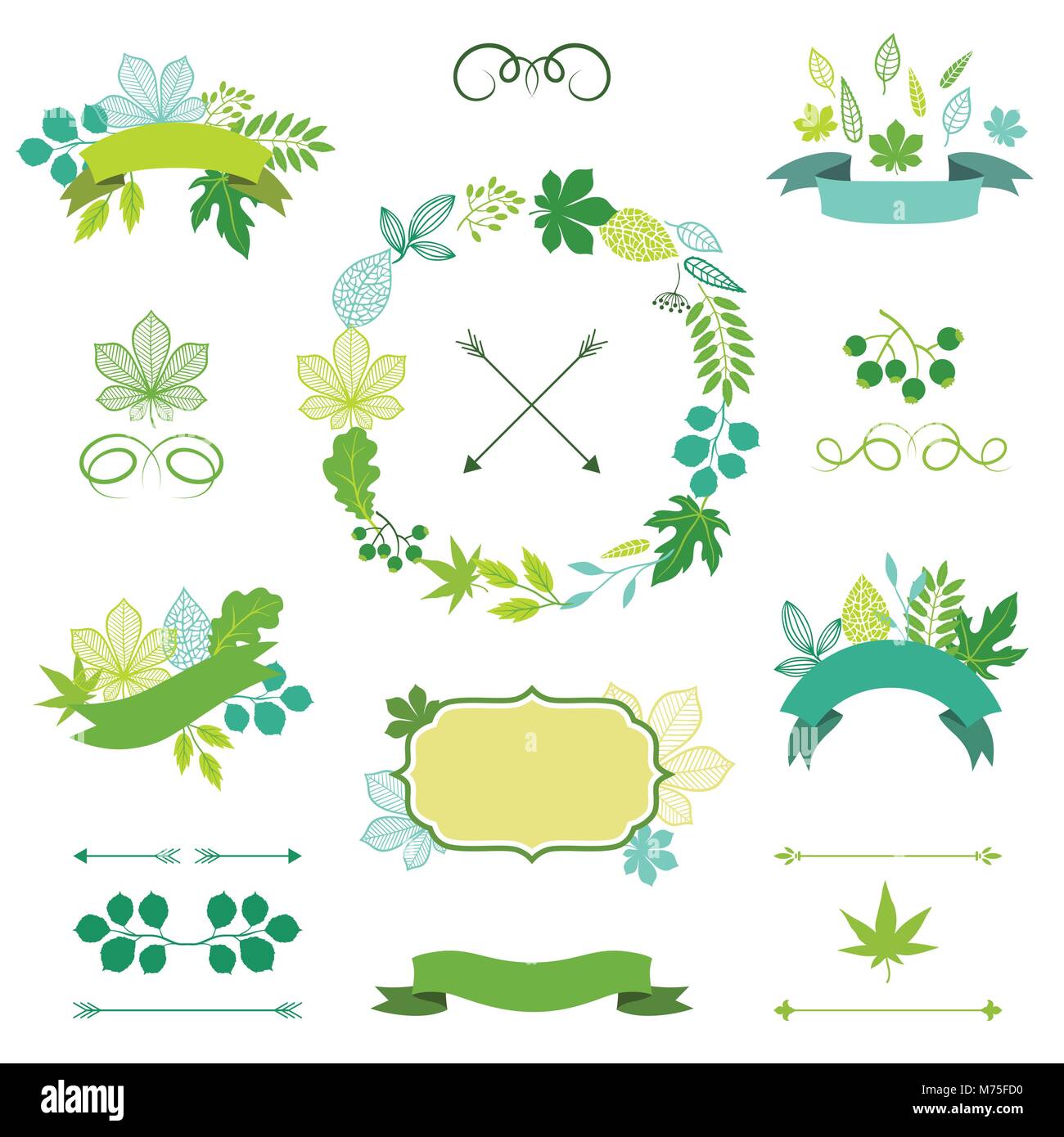 Set of stylized ribbons and labels Stock Vector Image & Art - Alamy