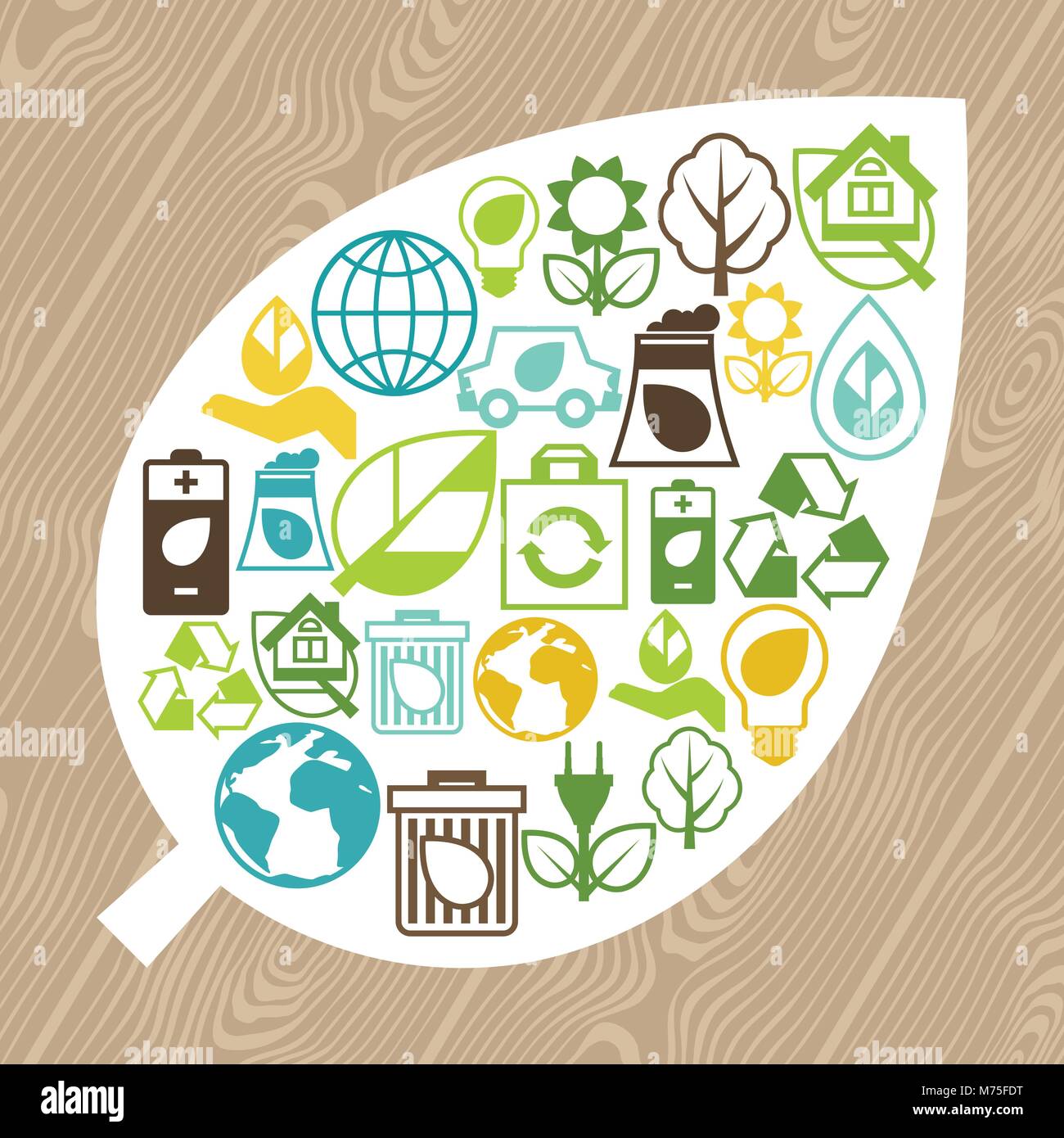 Ecology background with environment icons Stock Vector Image & Art - Alamy