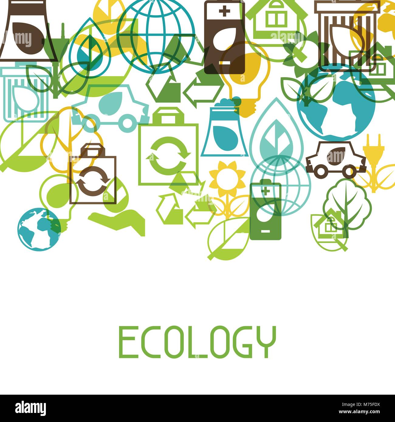 Ecology background with environment icons Stock Vector Image & Art - Alamy