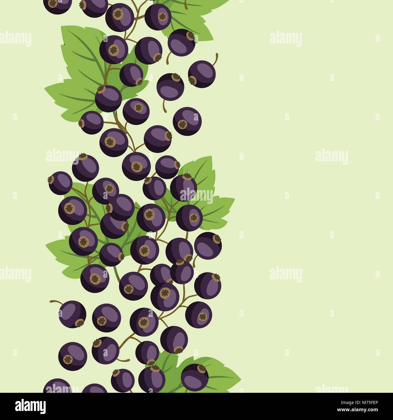 Nature background design with black currants Stock Vector Image & Art ...