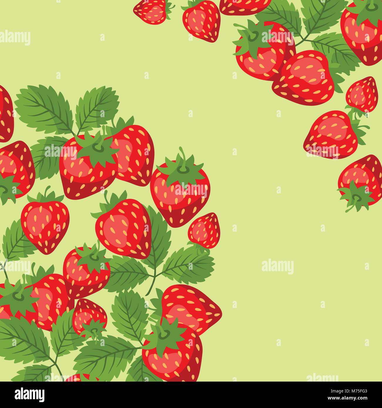 Nature background design with strawberries Stock Vector Image & Art - Alamy