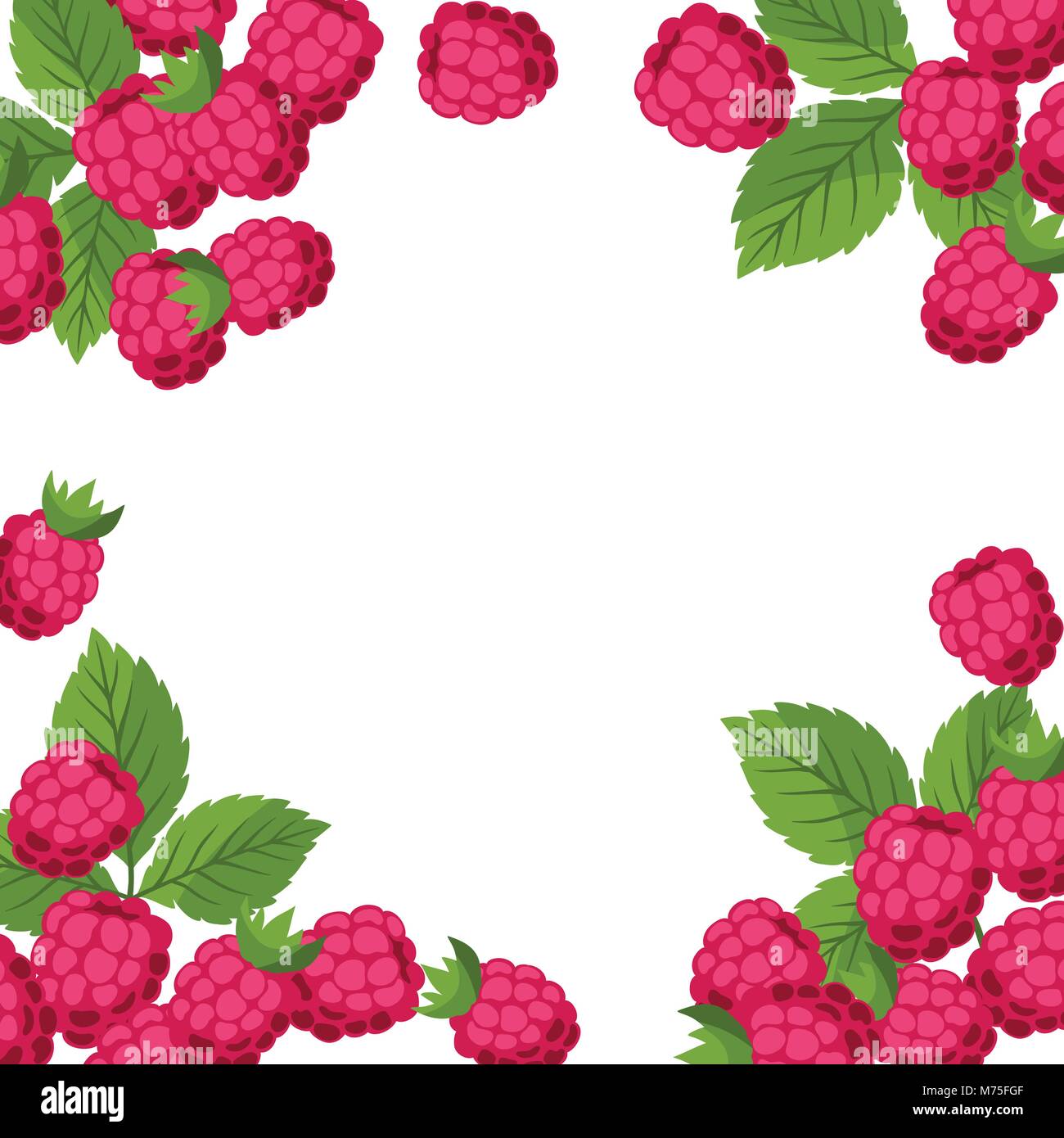 Nature background design with raspberries Stock Vector Image & Art - Alamy