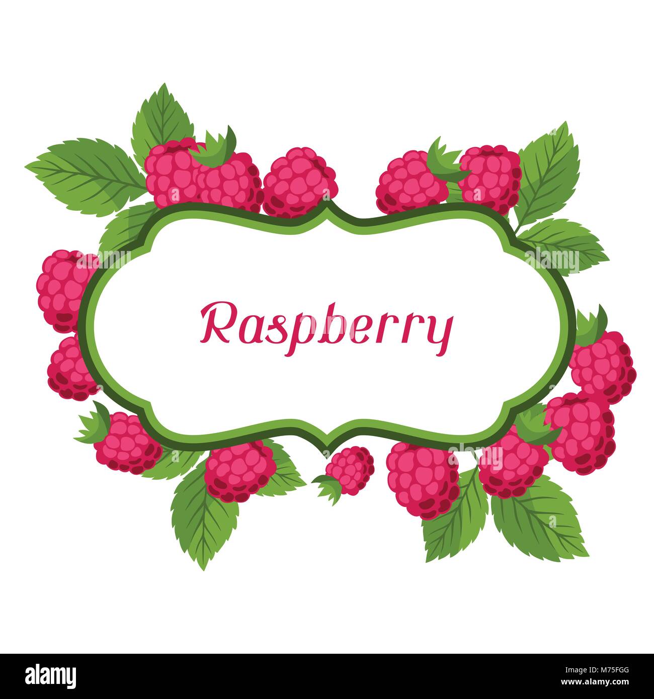 Nature background design with raspberries Stock Vector Image & Art - Alamy