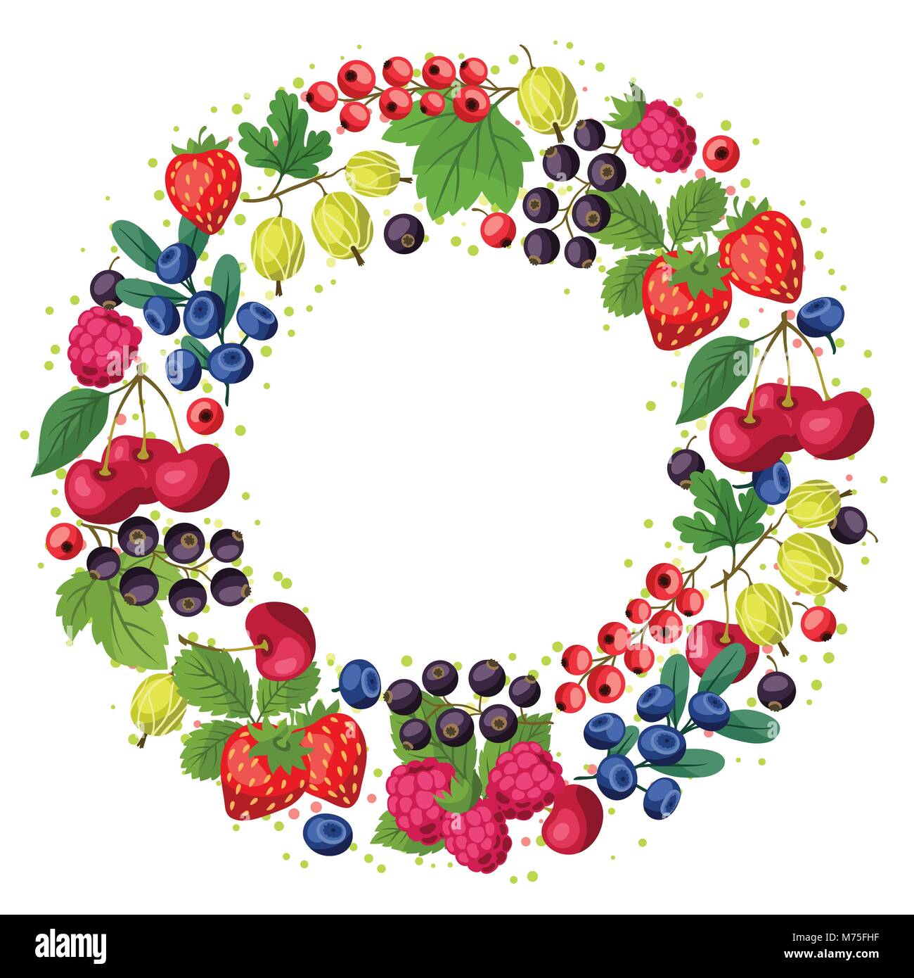 Nature background design with berries Stock Vector Image & Art - Alamy