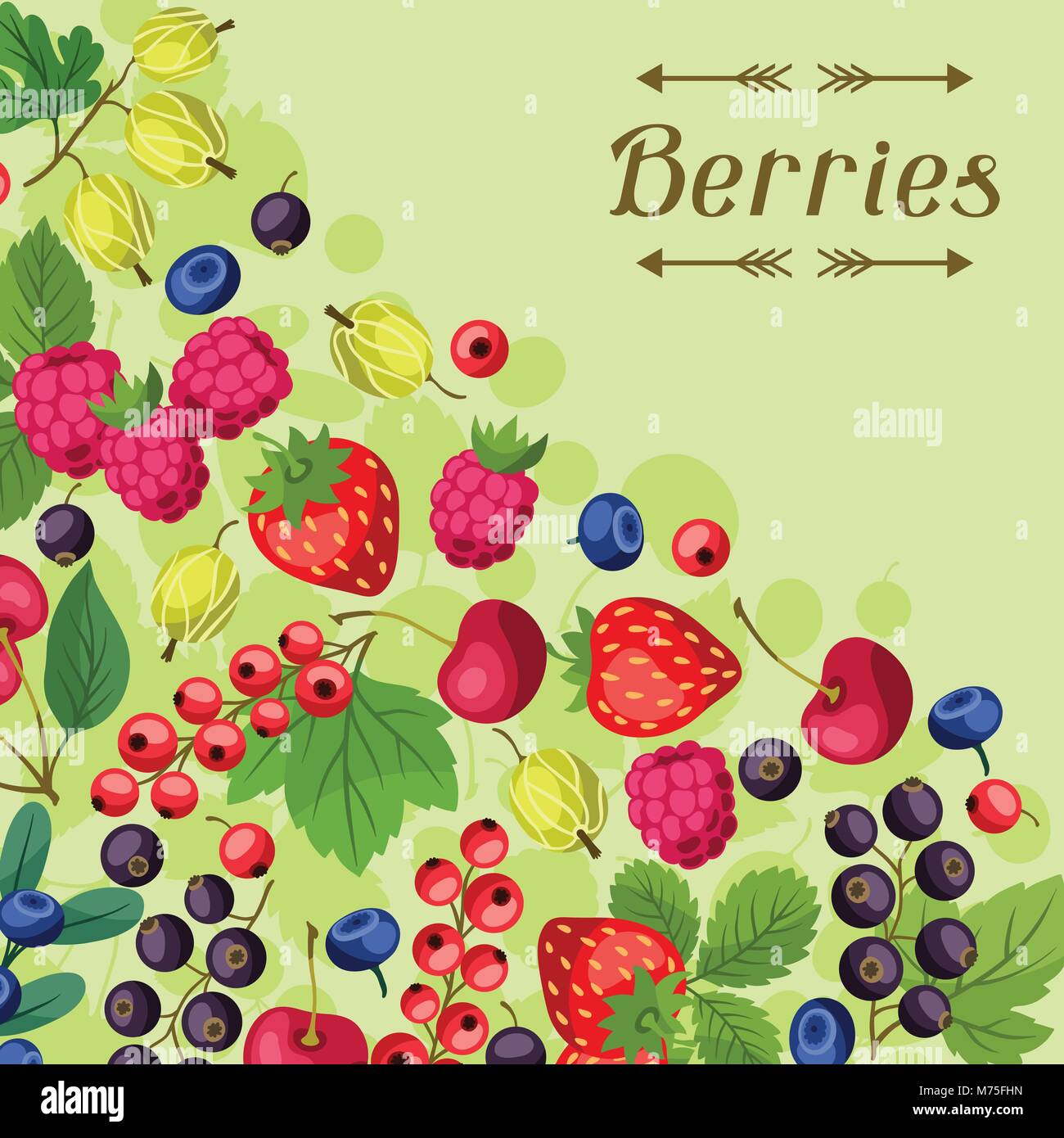 Nature background design with berries Stock Vector Image & Art - Alamy