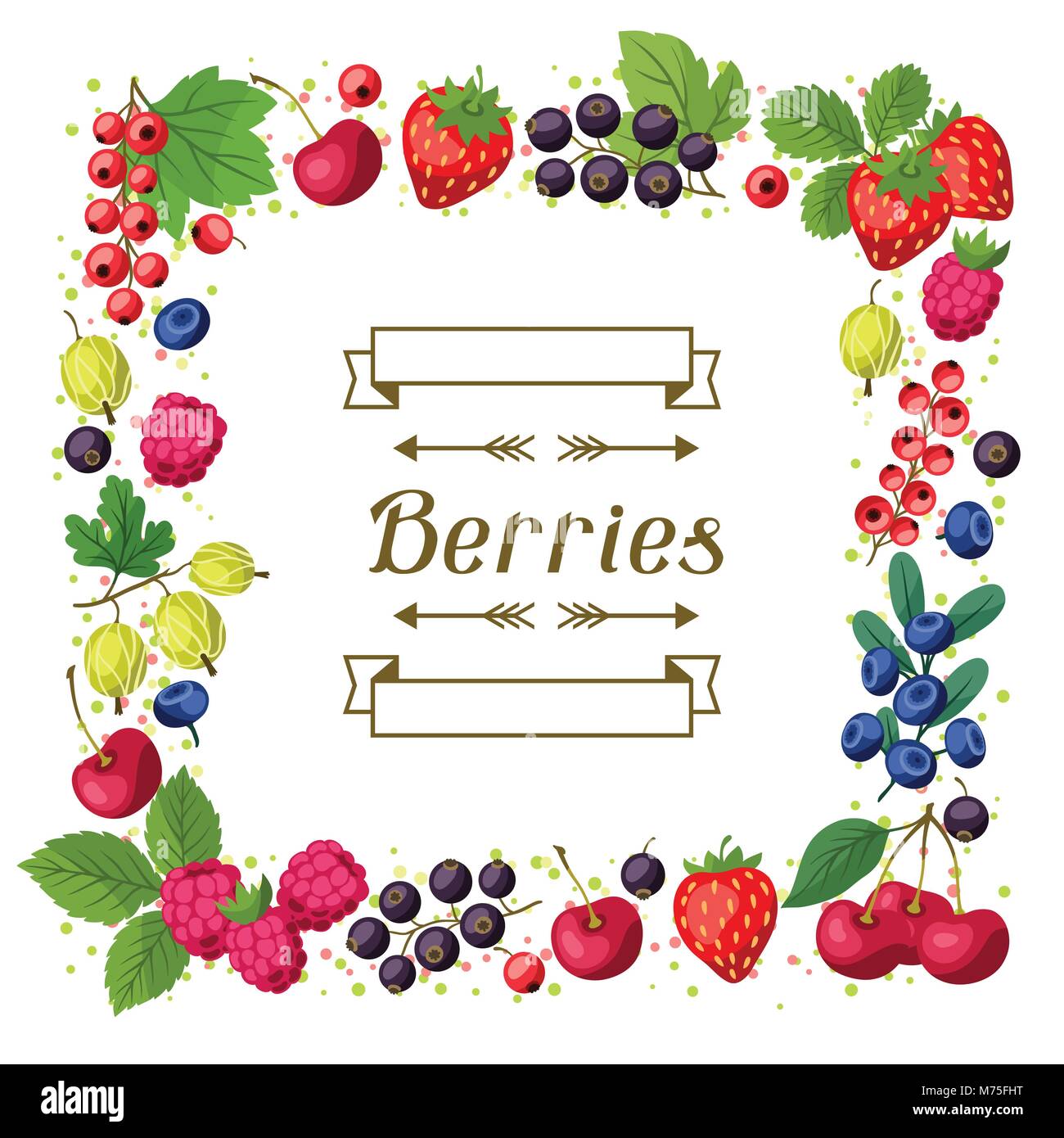 Nature background design with berries Stock Vector Image & Art - Alamy