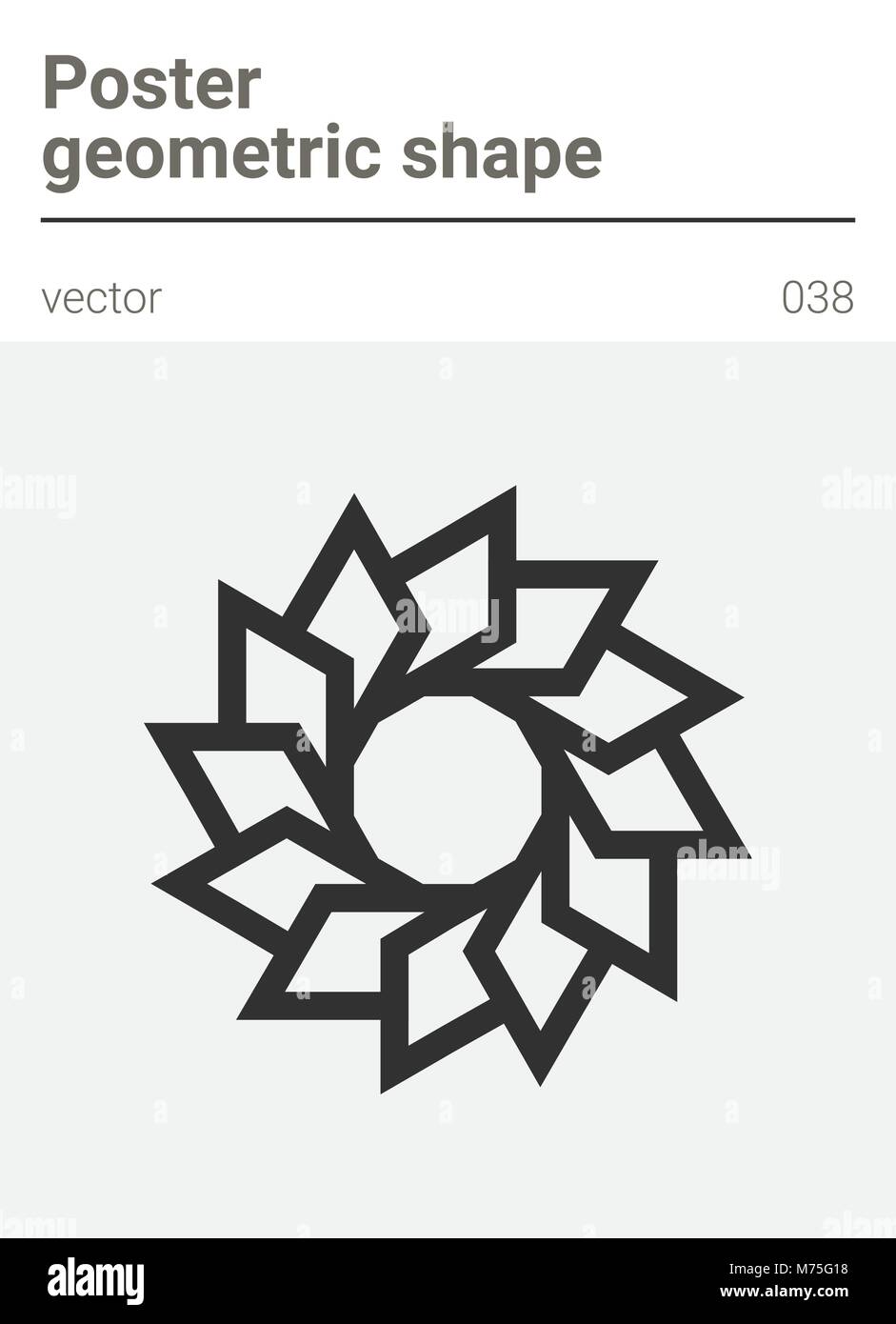 Poster minimal geometric vector shape Stock Vector Image & Art - Alamy