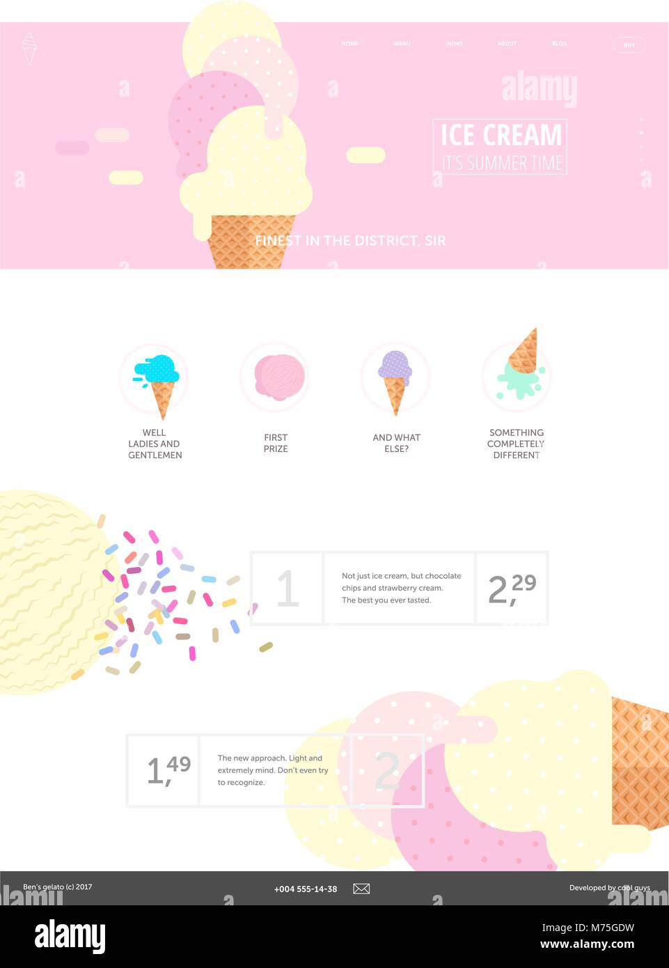 Ice cream list Stock Vector Images - Alamy