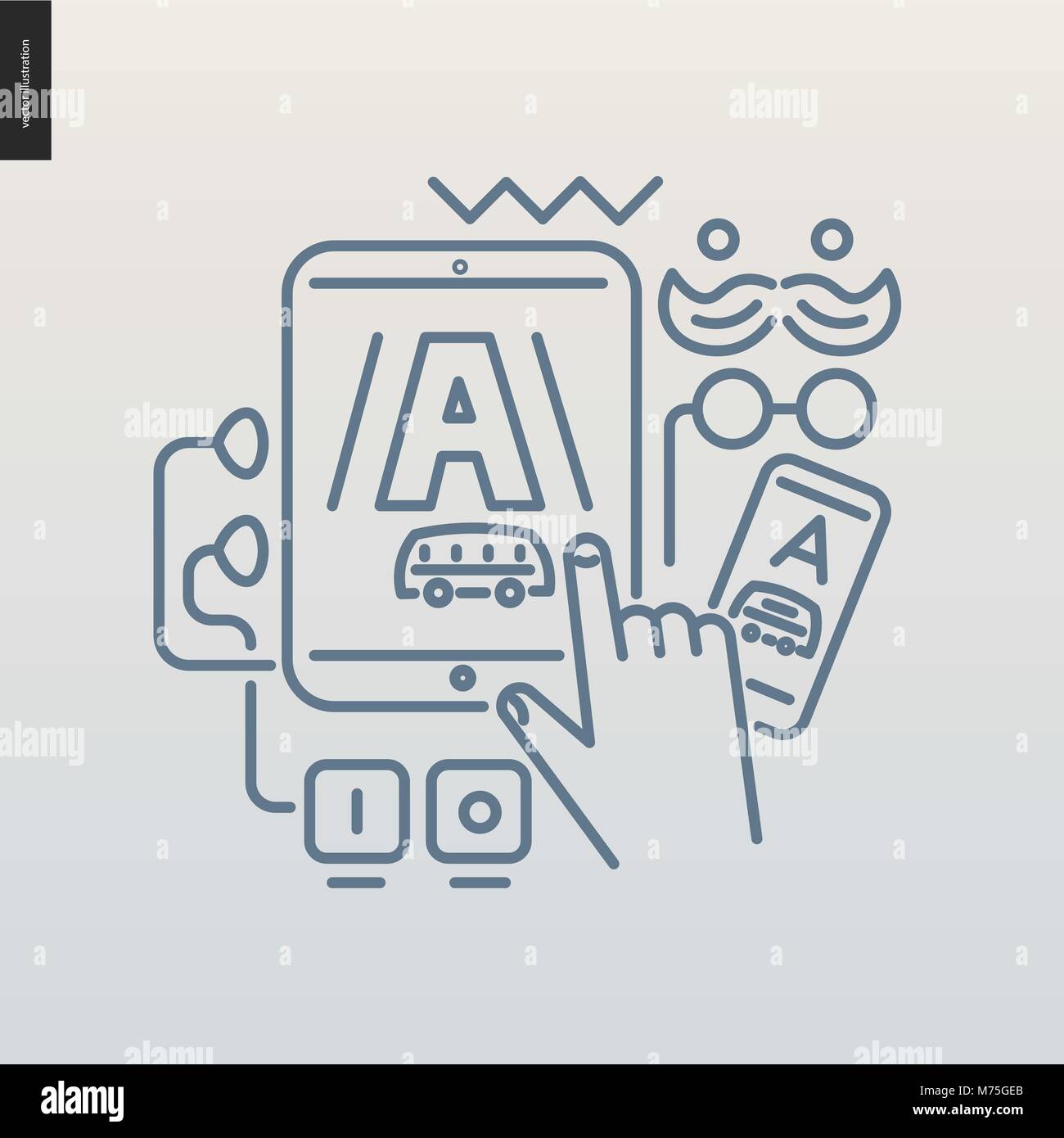 Hand outlined hi-res stock photography and images - Alamy