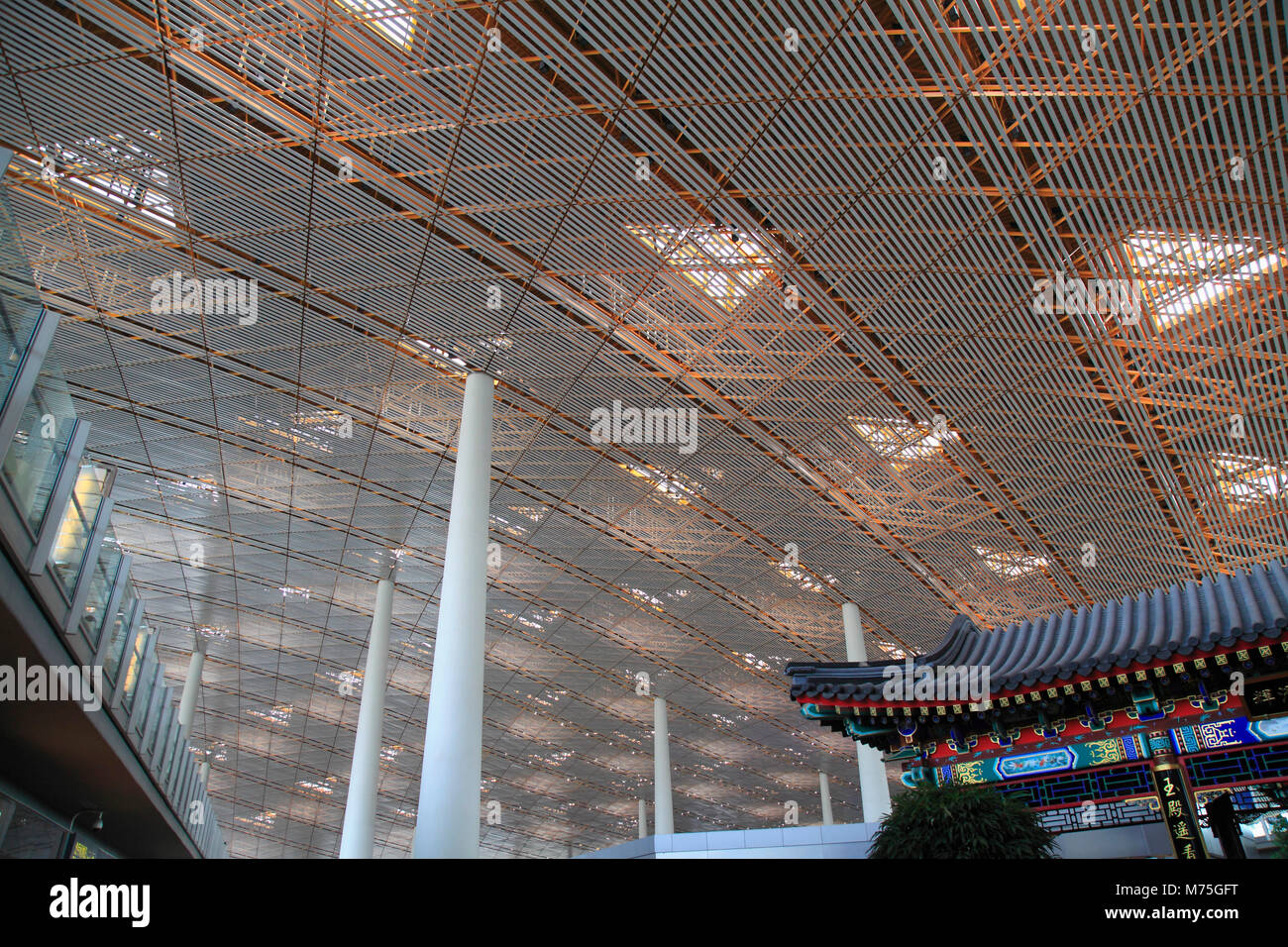 China, Beijing, Capital Airport, Terminal 3, architecture, interior ...