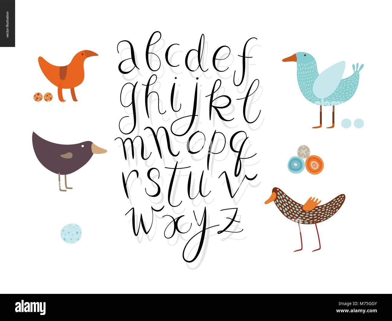 Latin alphabet calligraphy hi-res stock photography and images - Alamy