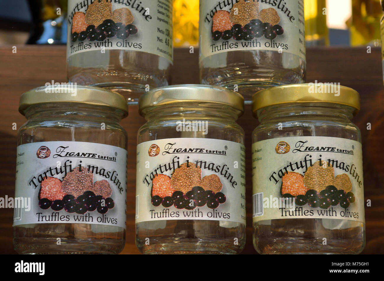 Truffle glass jars hi-res stock photography and images - Alamy