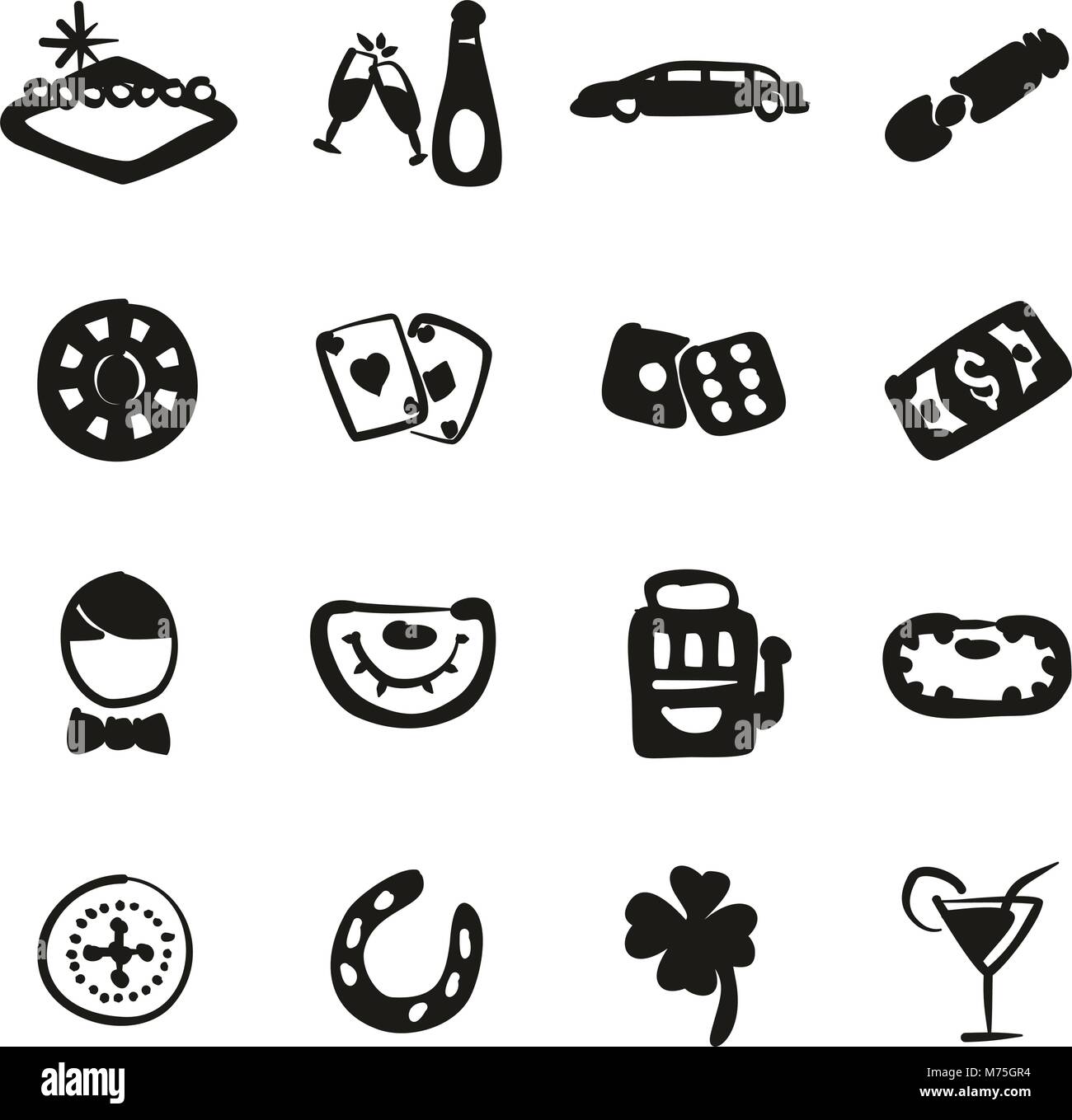 Las Vegas Icons Freehand Fill Stock Vector Image & Art - Alamy