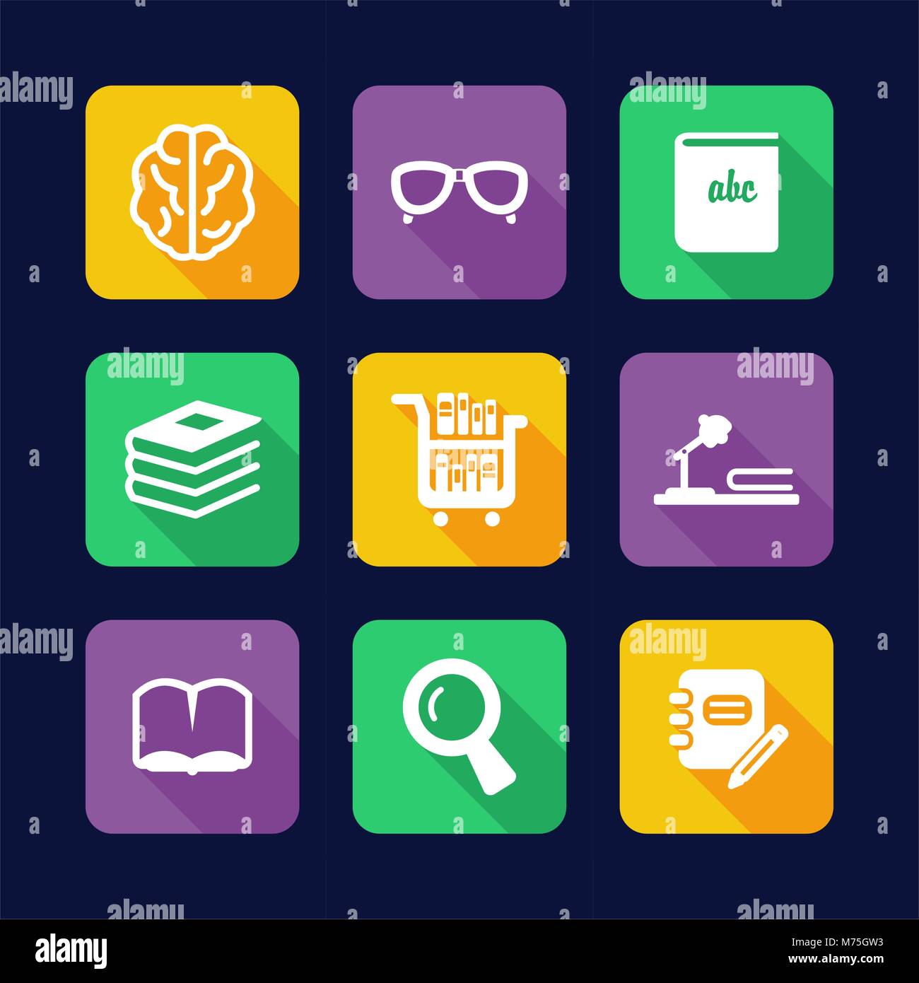 Book cart library Stock Vector Images - Alamy