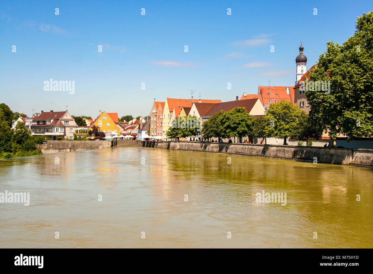 The old town of Landsberg am Lech on the romantic road, in Bavaria ...