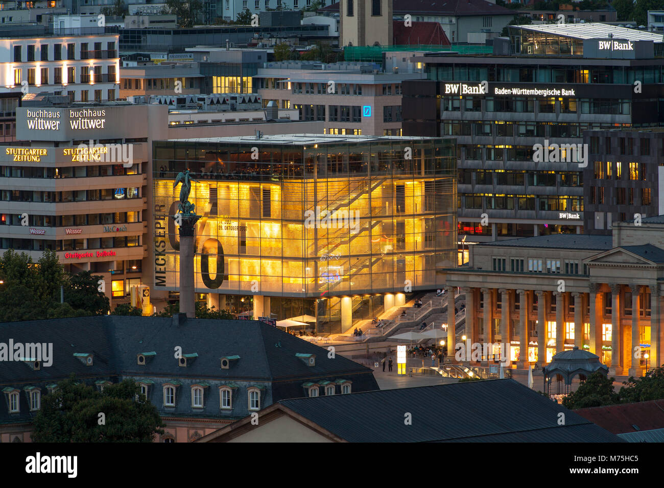 Stuttgart Kunstmuseum seen from the hills Stock Photo - Alamy
