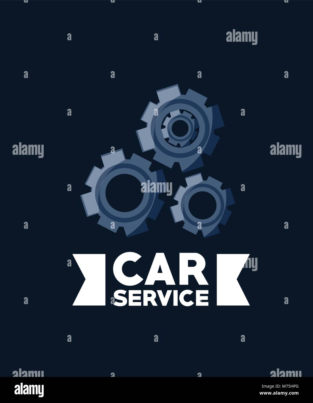 Car service design with gear wheels over black background, colorful ...