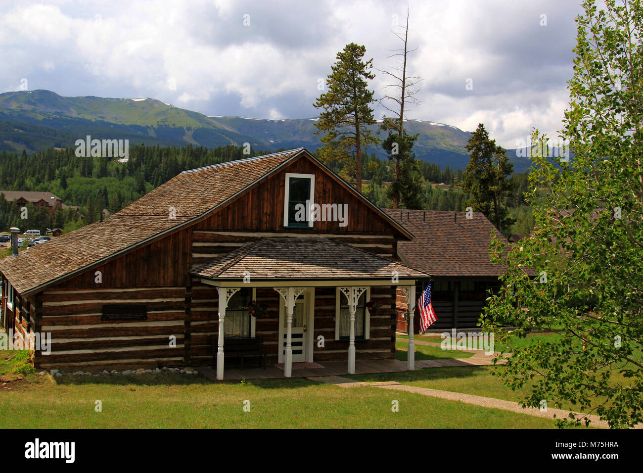 Historic Log Cabin in the Rocky Mountains Stock Photo - Alamy