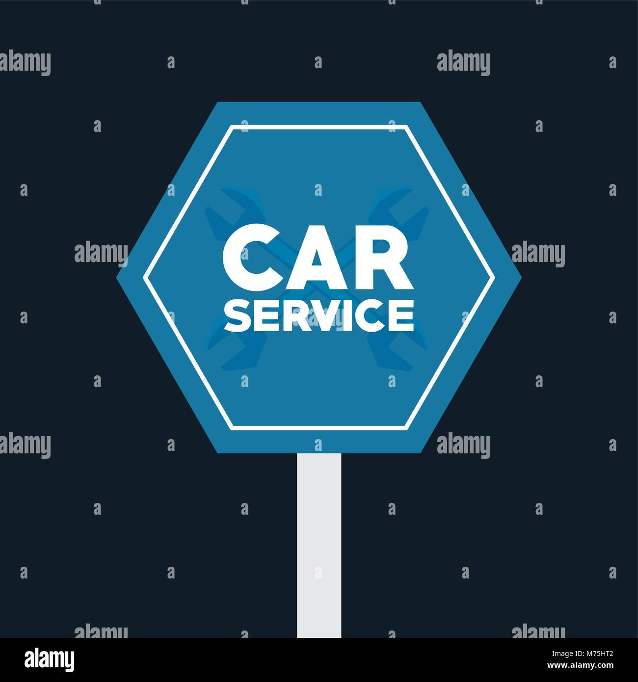 Car service design with traffic sign over black background, colorful ...