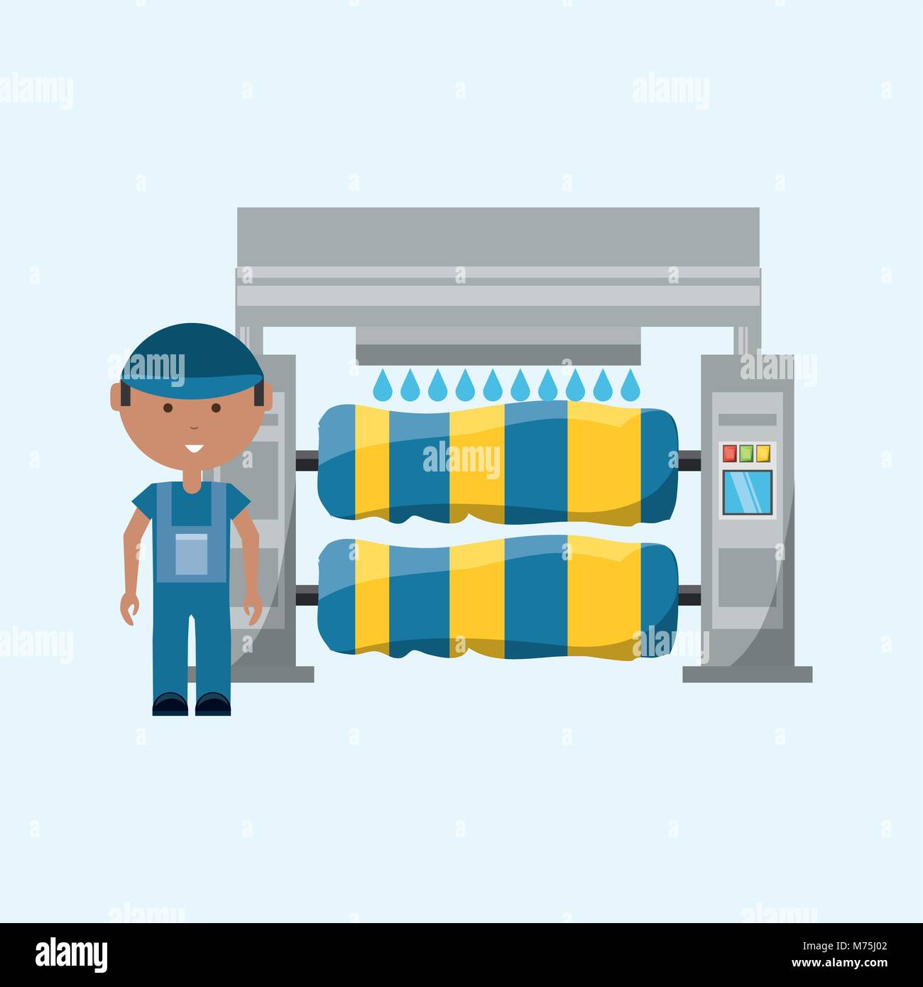 Man washing machine repair Stock Vector Images - Alamy