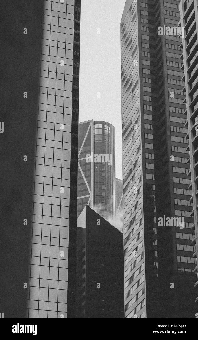 Perspective of Buildings in Downtown City Stock Photo - Alamy