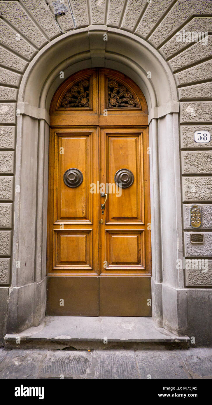 Door on a city street in Florence, Italy Stock Photo - Alamy
