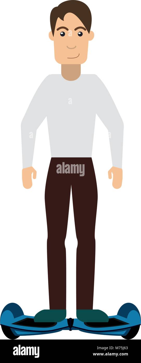 Man on hoverboard vector illustration graphic design Stock Vector Image ...