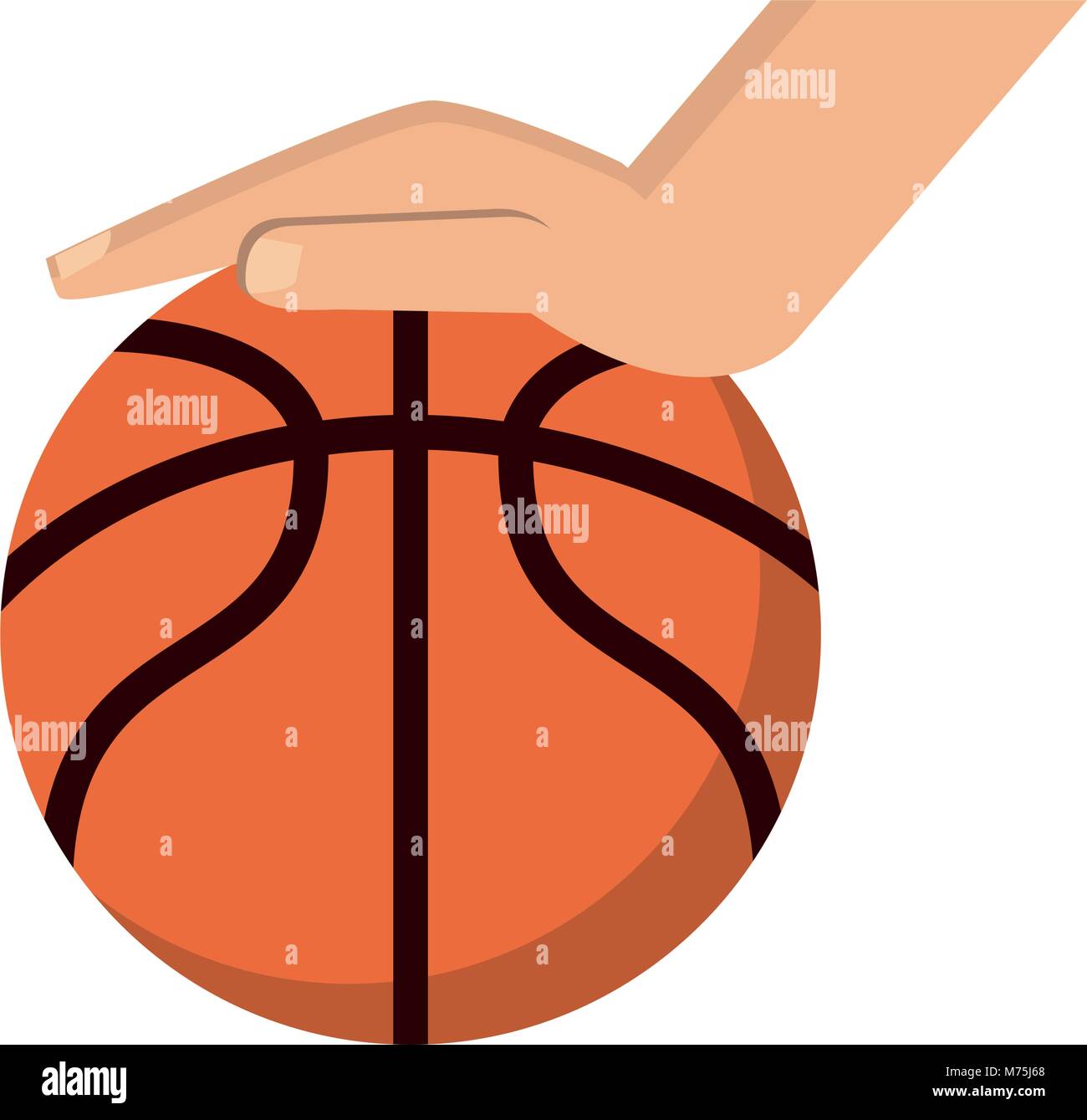Hand holding basketball Stock Vector Images - Alamy