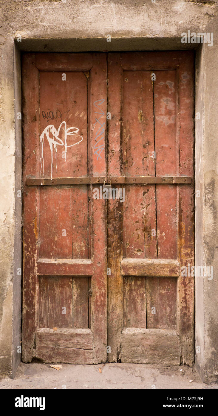 Door on a city street in Florence, Italy Stock Photo - Alamy