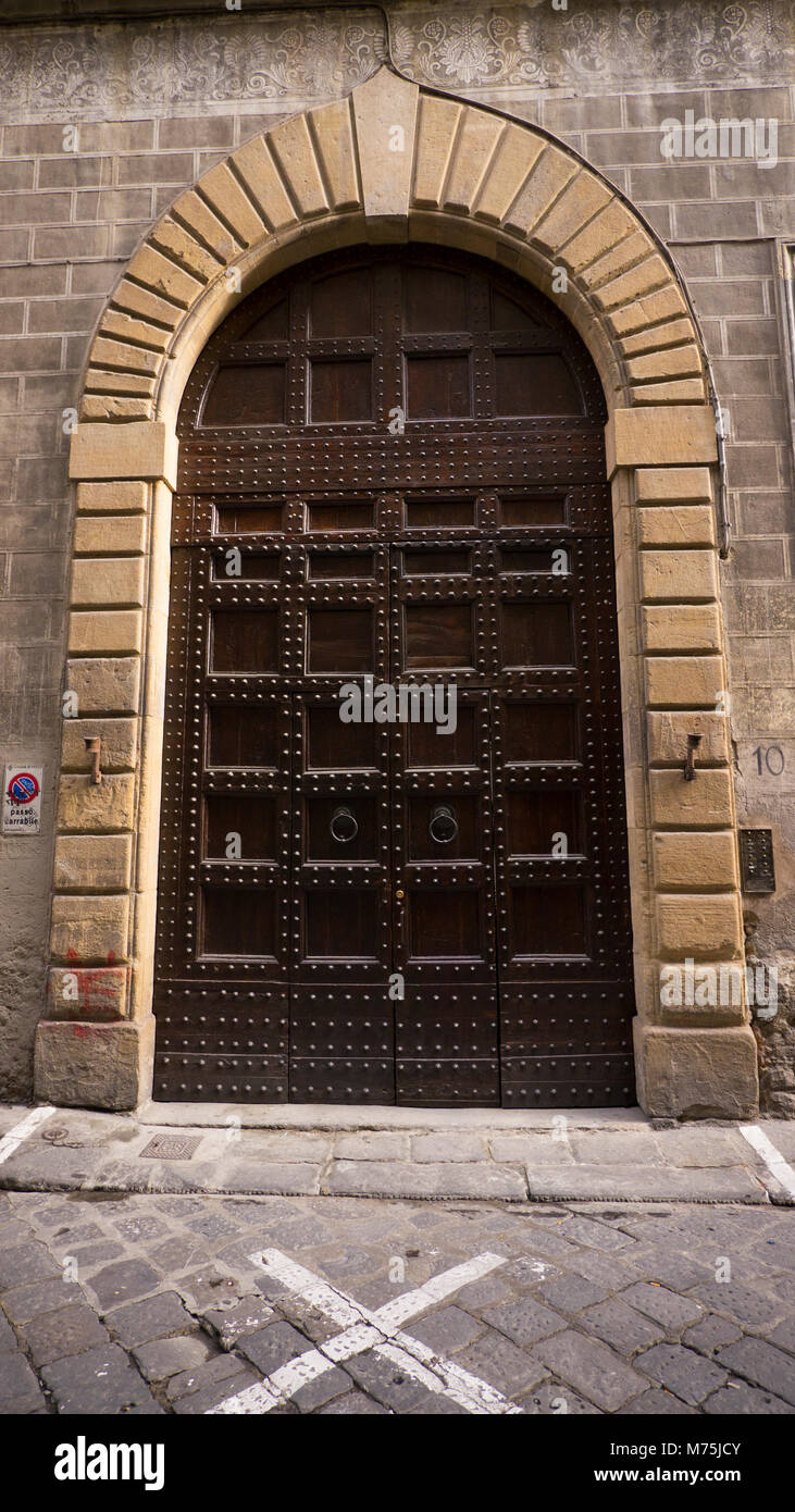 Door on a city street in Florence, Italy Stock Photo - Alamy