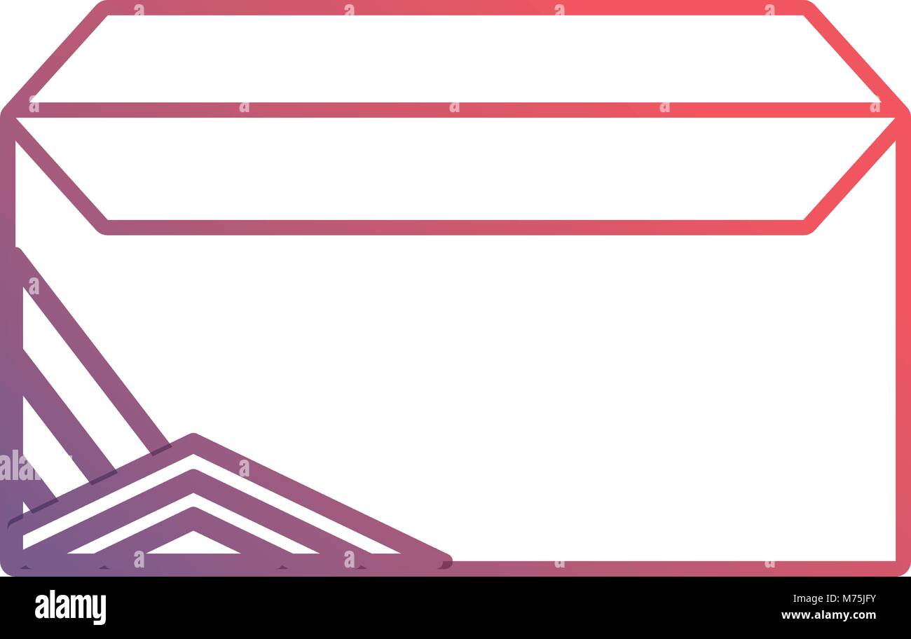 flat line purple box with stripes design over white background vector ...