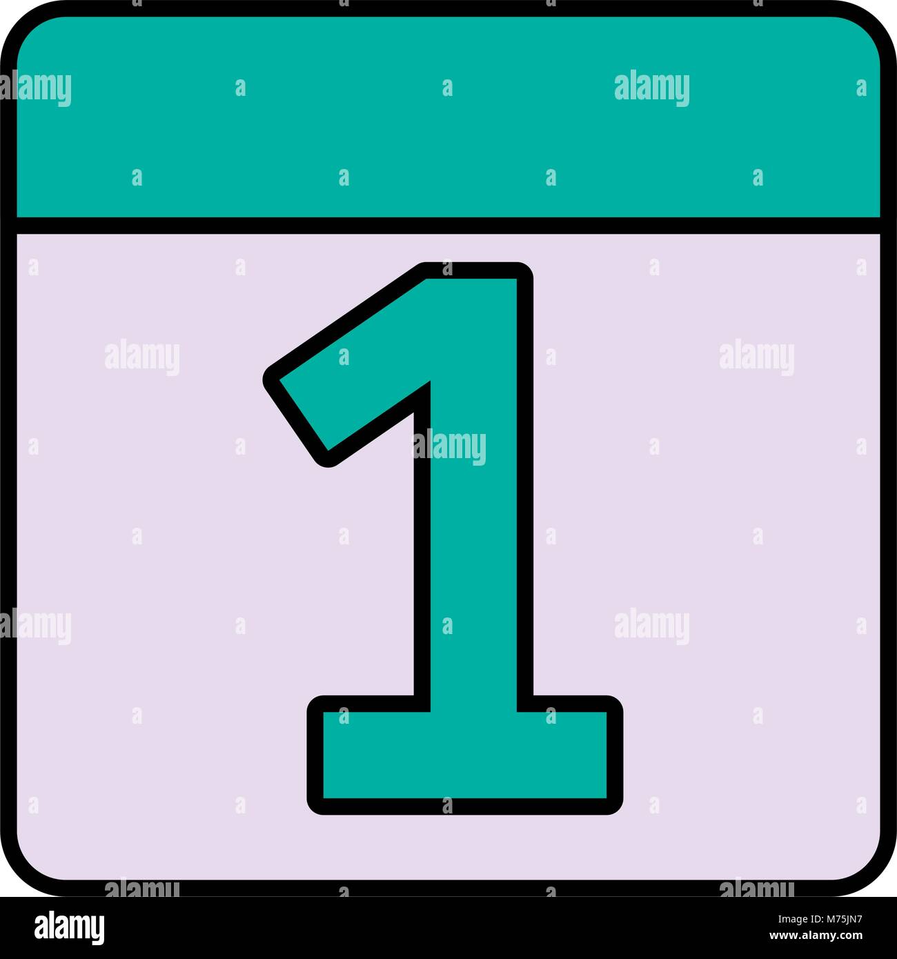 teal calendar over white background vector illustration Stock Vector ...