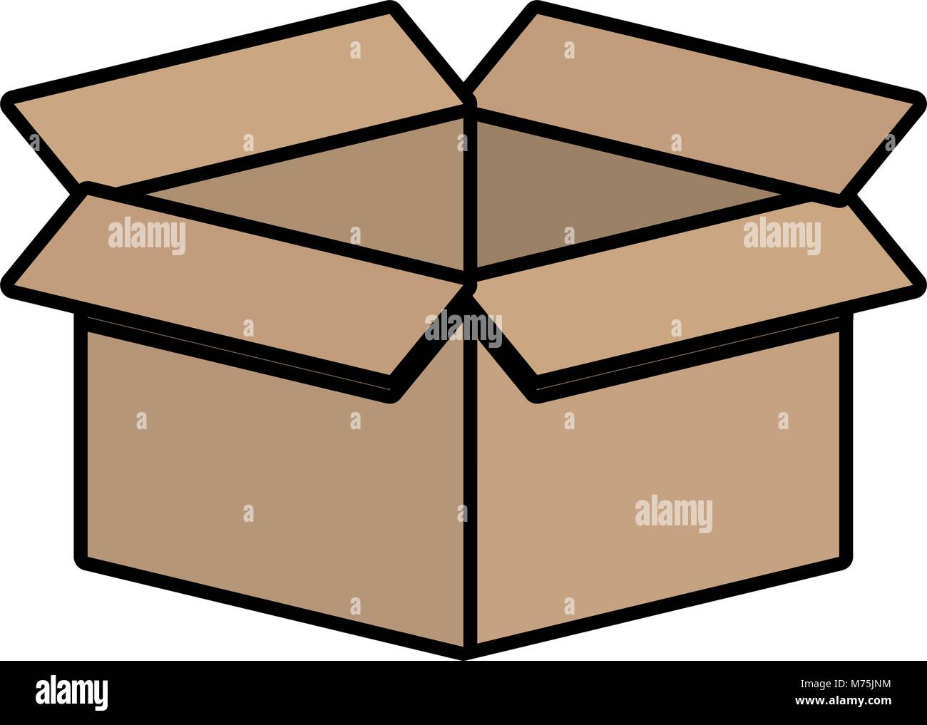 cardboard box with design over white background vector illustration ...
