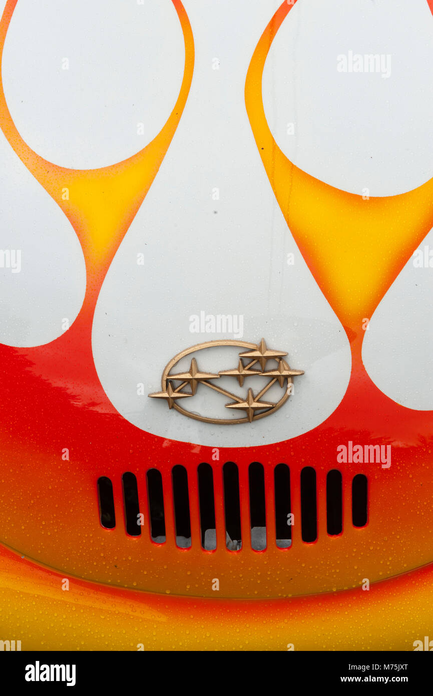 European microcar on an Oregon highway Stock Photo - Alamy