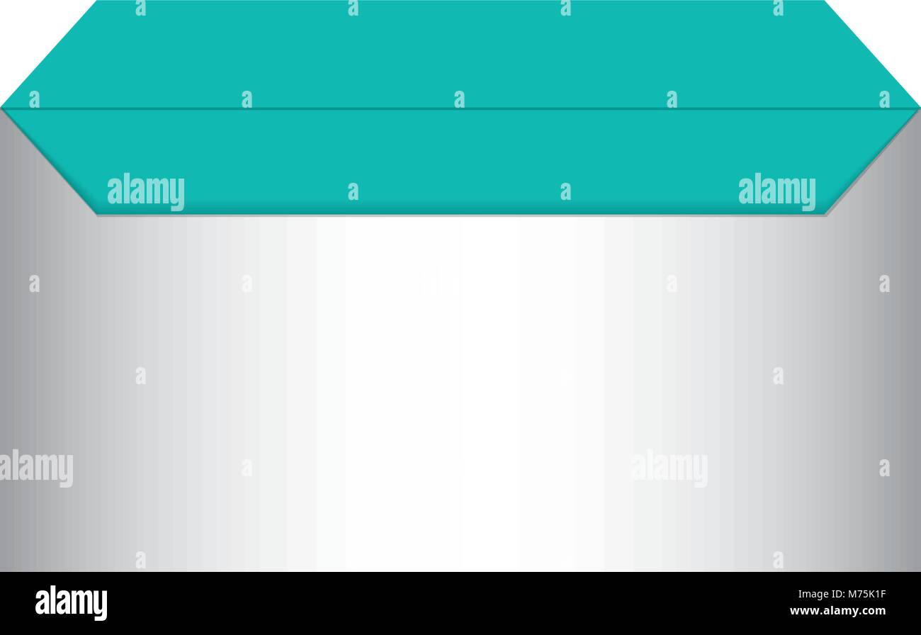 teal and white box over white background vector illustration Stock ...