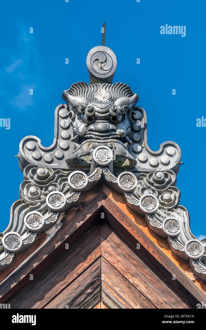 Onigawara (Goblin Ogre Tile) Detail of Rokuon-ji, commonly known as the ...