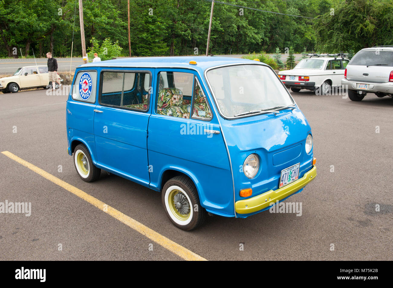 European microcar on an Oregon highway Stock Photo - Alamy
