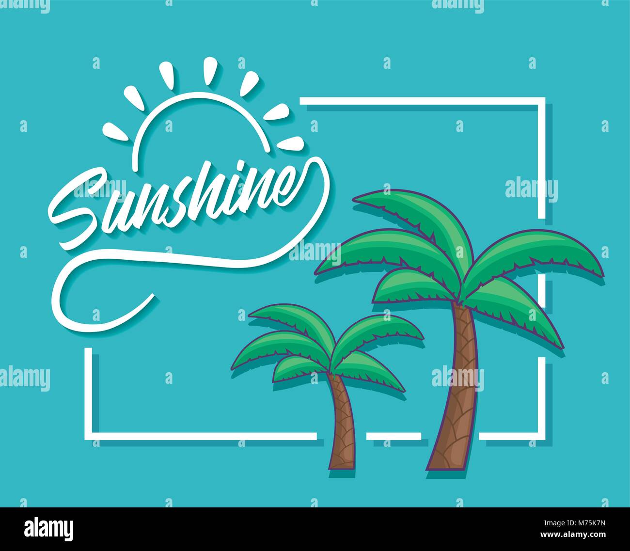 Sunny sunshine sea marine happy Stock Vector Images - Alamy