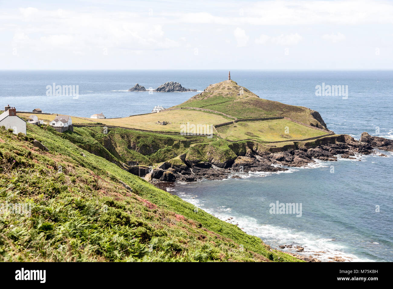Cornwall hills on the coast by the Celtic Sea Stock Photo - Alamy